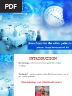 Anesthesia For Geriatric Patients | PDF | Anesthesia | Geriatrics