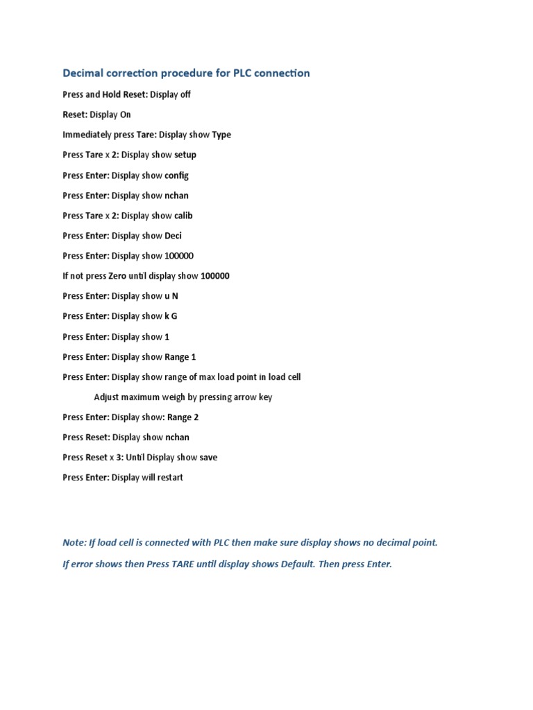 Calibration Procedure For JISL Load Cell | PDF