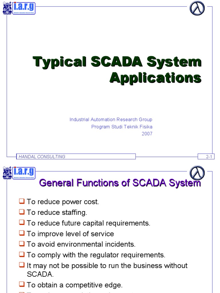 02 Typical SCADA System Applications | PDF