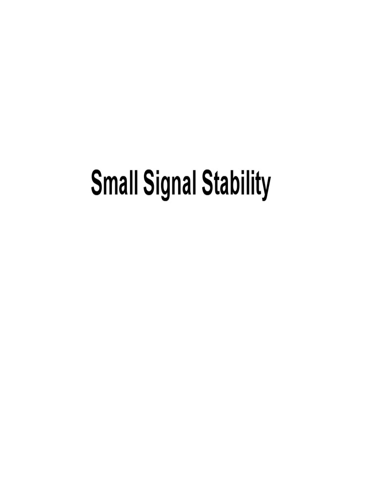 5.5 Small Signal Stability | PDF | Eigenvalues And Eigenvectors | Stability Theory