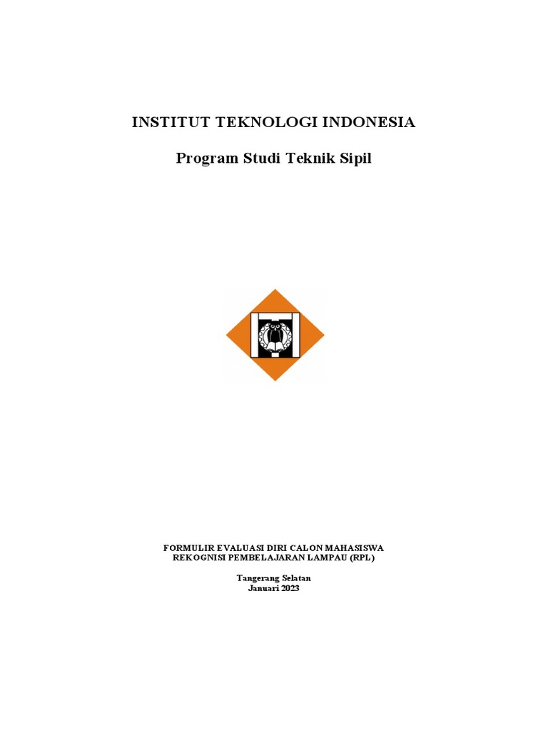 Prodi Teknik Sipil Form | PDF