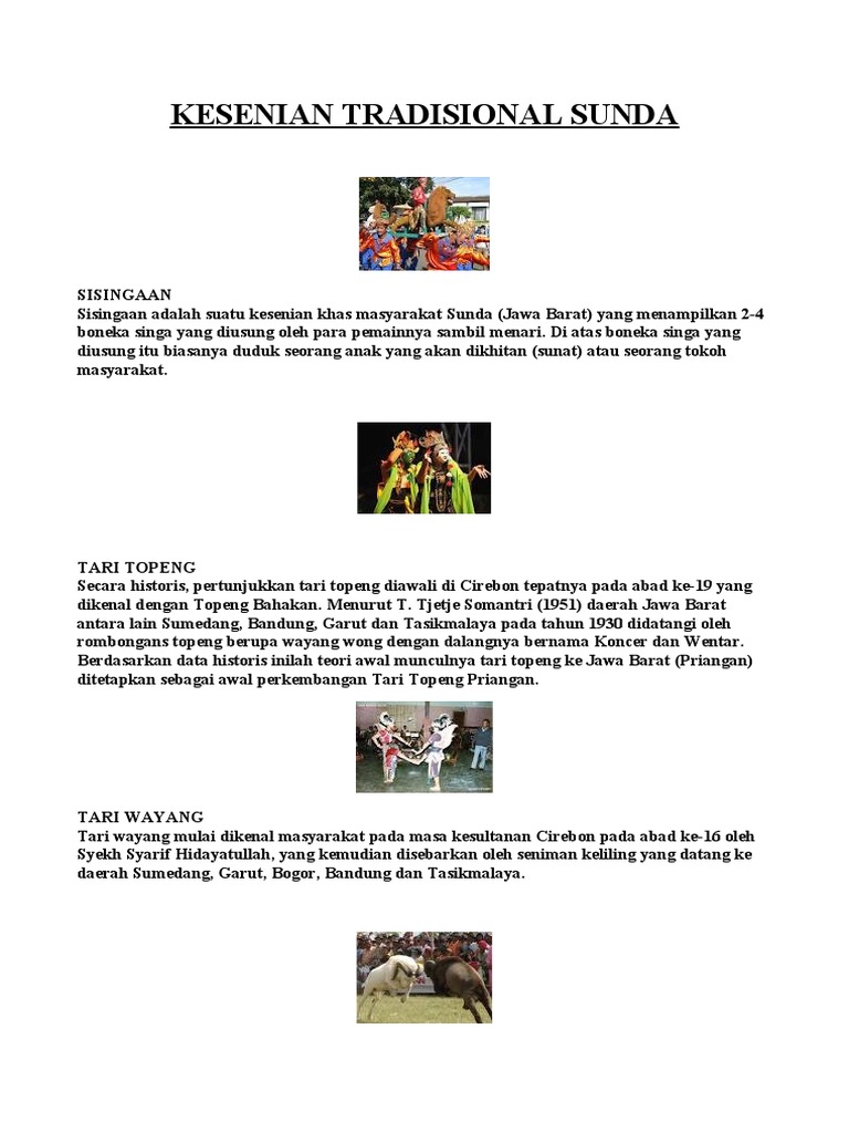 Kesenian Tradisional Sunda | PDF