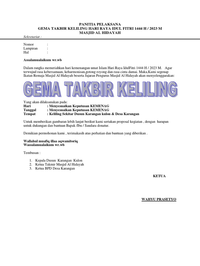 Takbir Keliling | PDF