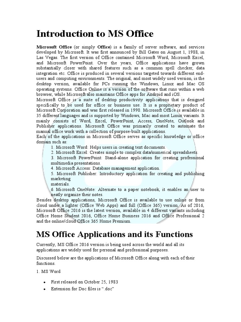 MS Office PDF Download 2 | PDF | Microsoft Office | Application Software