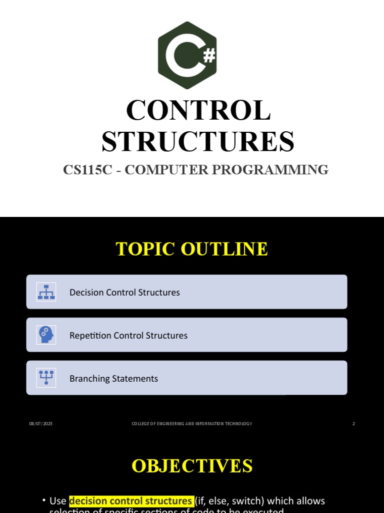 4 CS115C - Control Structures | PDF | Control Flow | Software Engineering