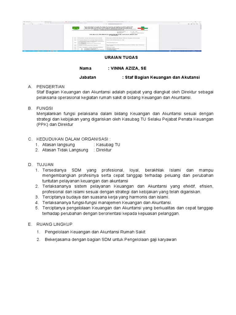Kps.5 Uraian Tugas Akuntan | PDF