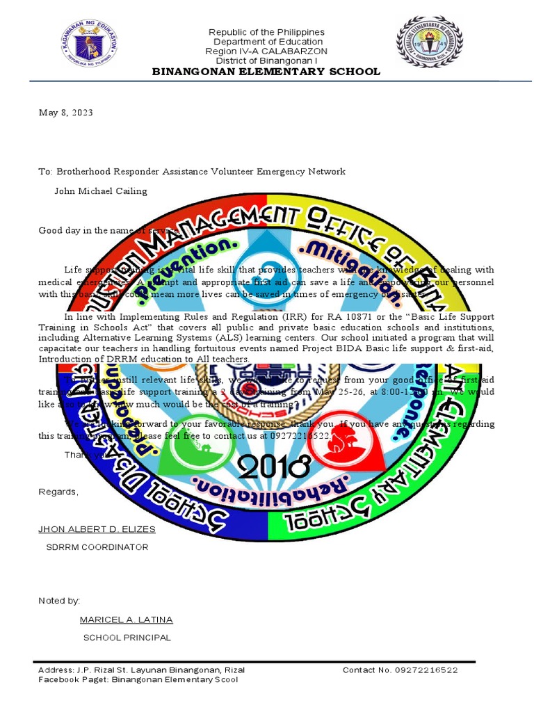 Request Letter First Aid Training and BLS | PDF | First Aid | Emergency ...