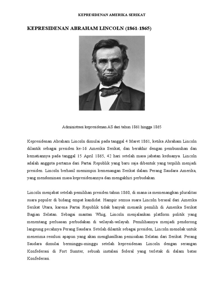 Abraham Lincoln | PDF