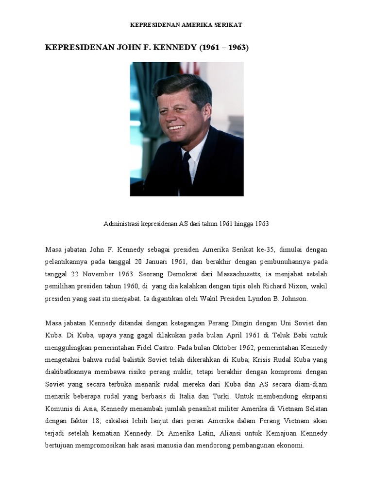John F. Kennedy | PDF