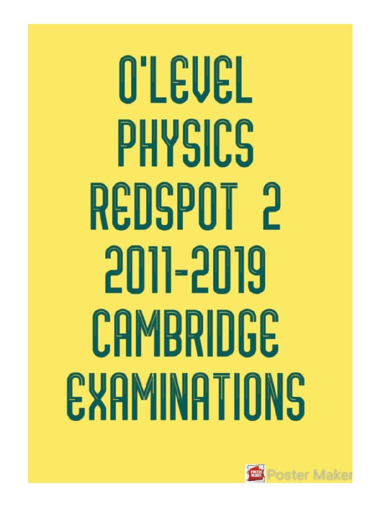 IGCSE Physics Syllabus + Redspot | PDF | Gases | Force