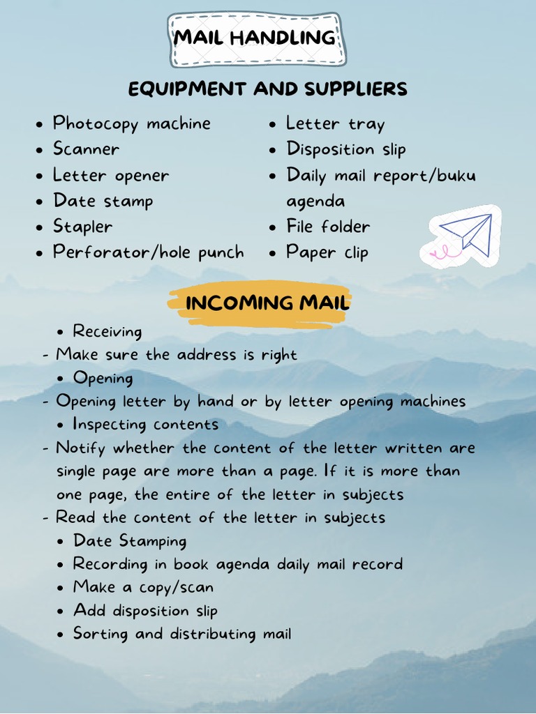 Mail Handling | PDF | Mail | Postage Stamp