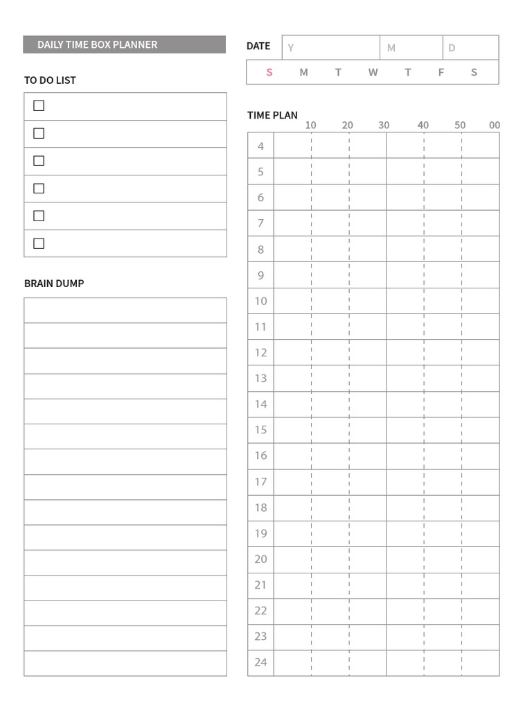 Timebox Planner | PDF