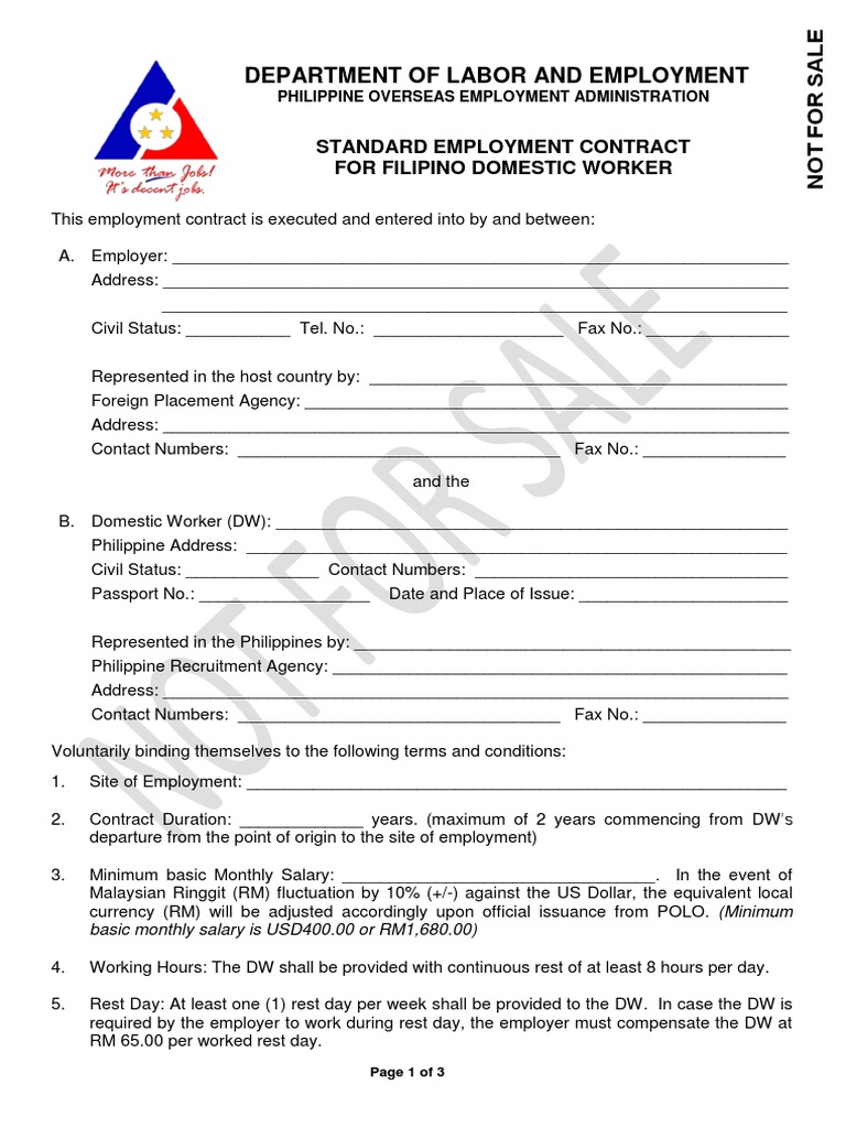 Poea N Affidavit | PDF | Employment | Business
