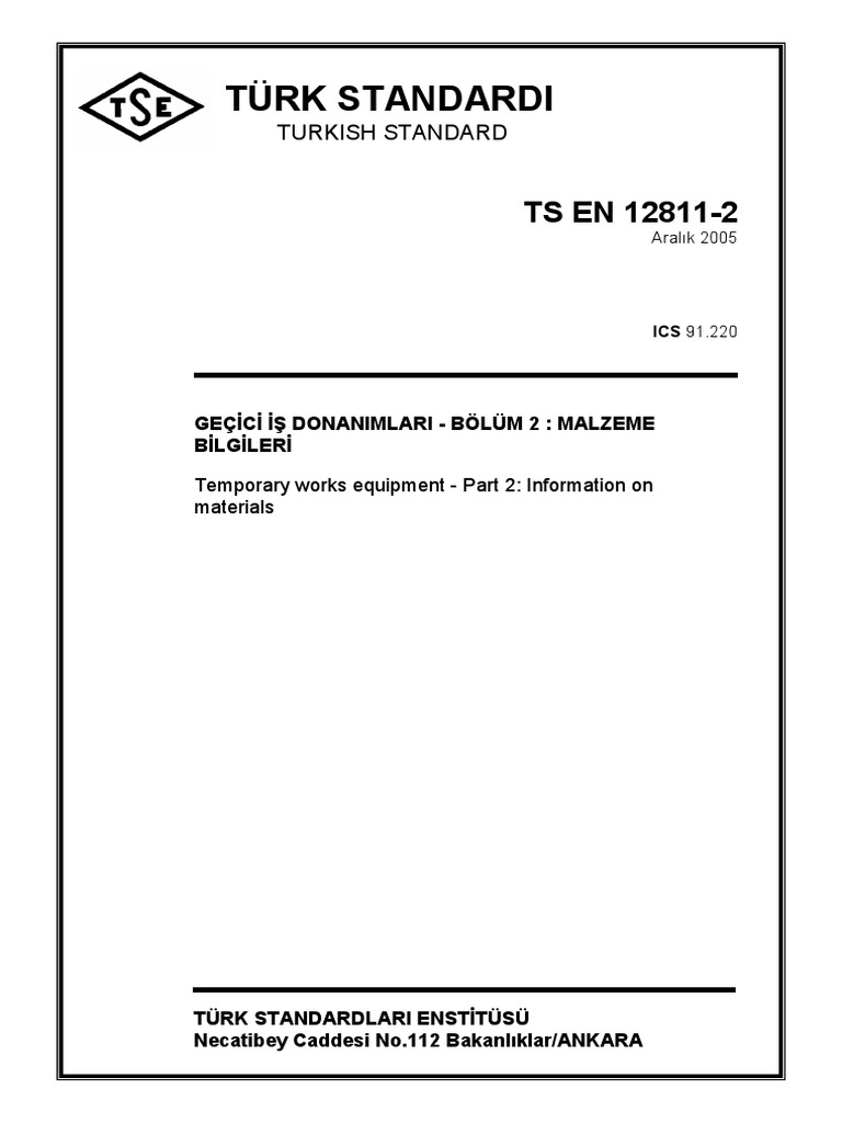 Tse en 12811-2 | PDF