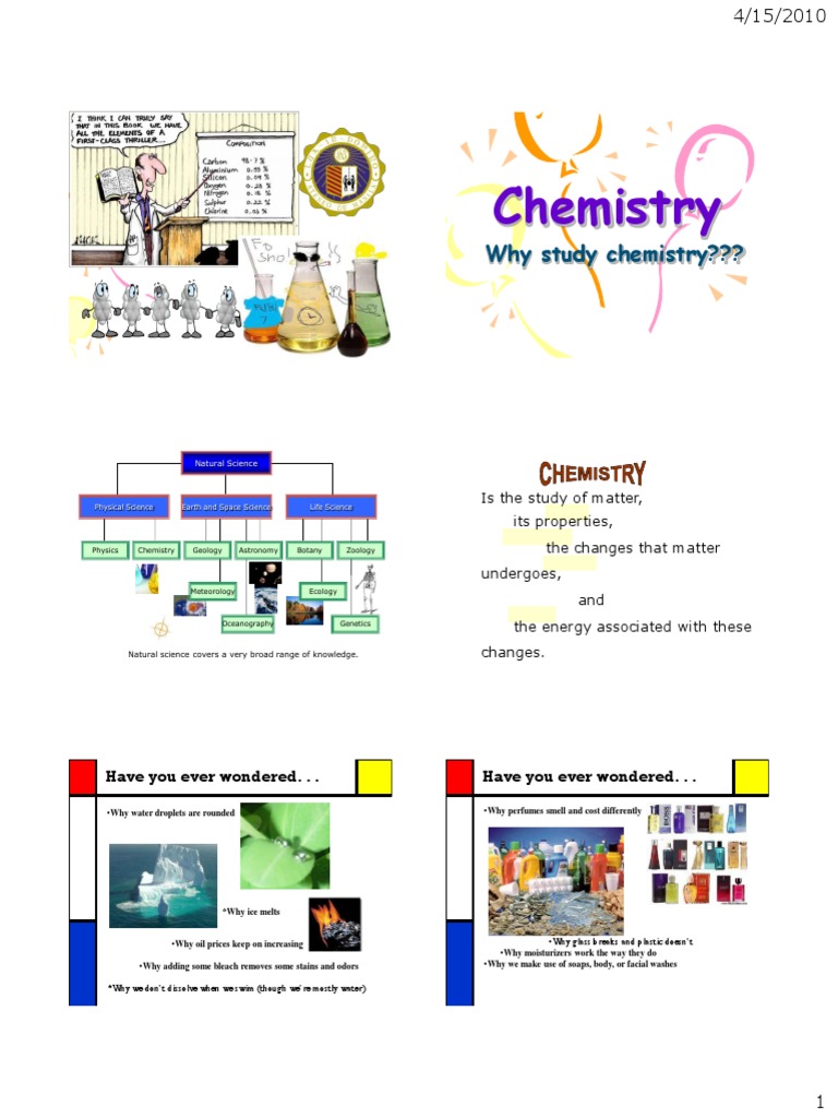 1 - Why Study Chemistry | PDF