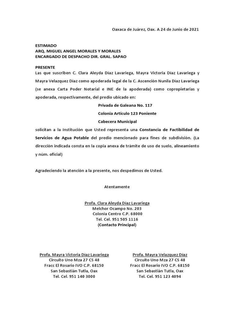 Solicitud de Subdivision de Predio | PDF