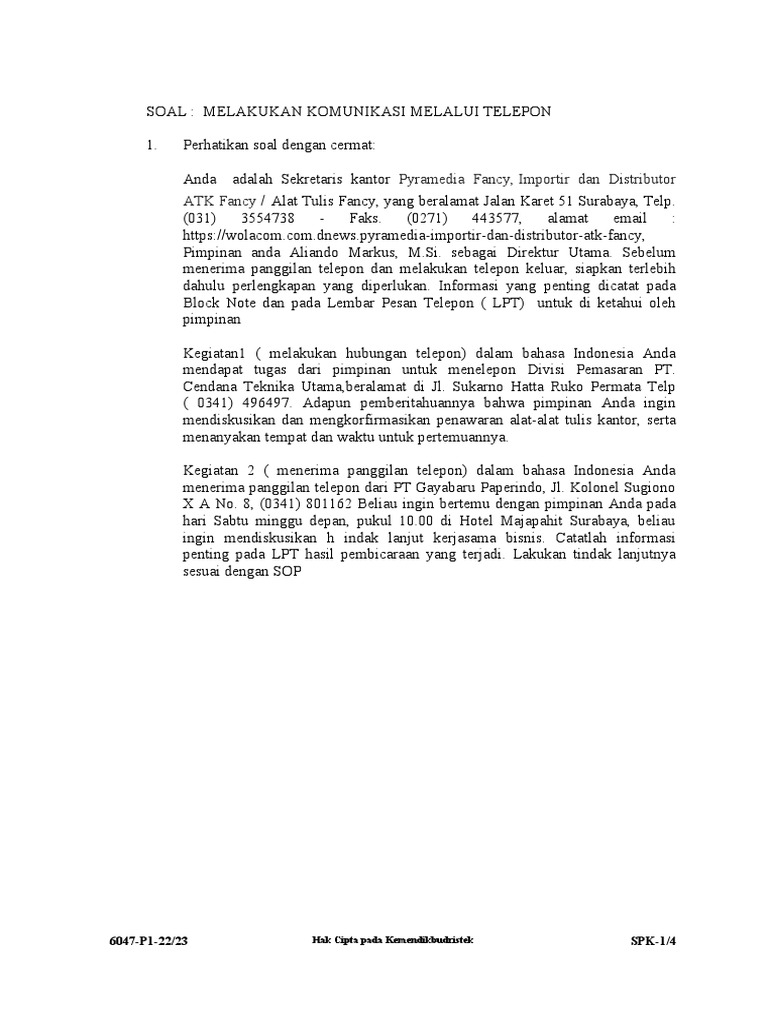 Ujian Vokasi Kelas 11 Genap | PDF