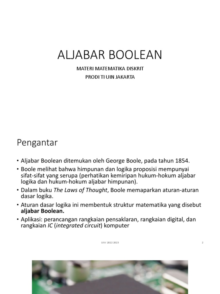 Panduan Lengkap Aljabar Boolean | PDF