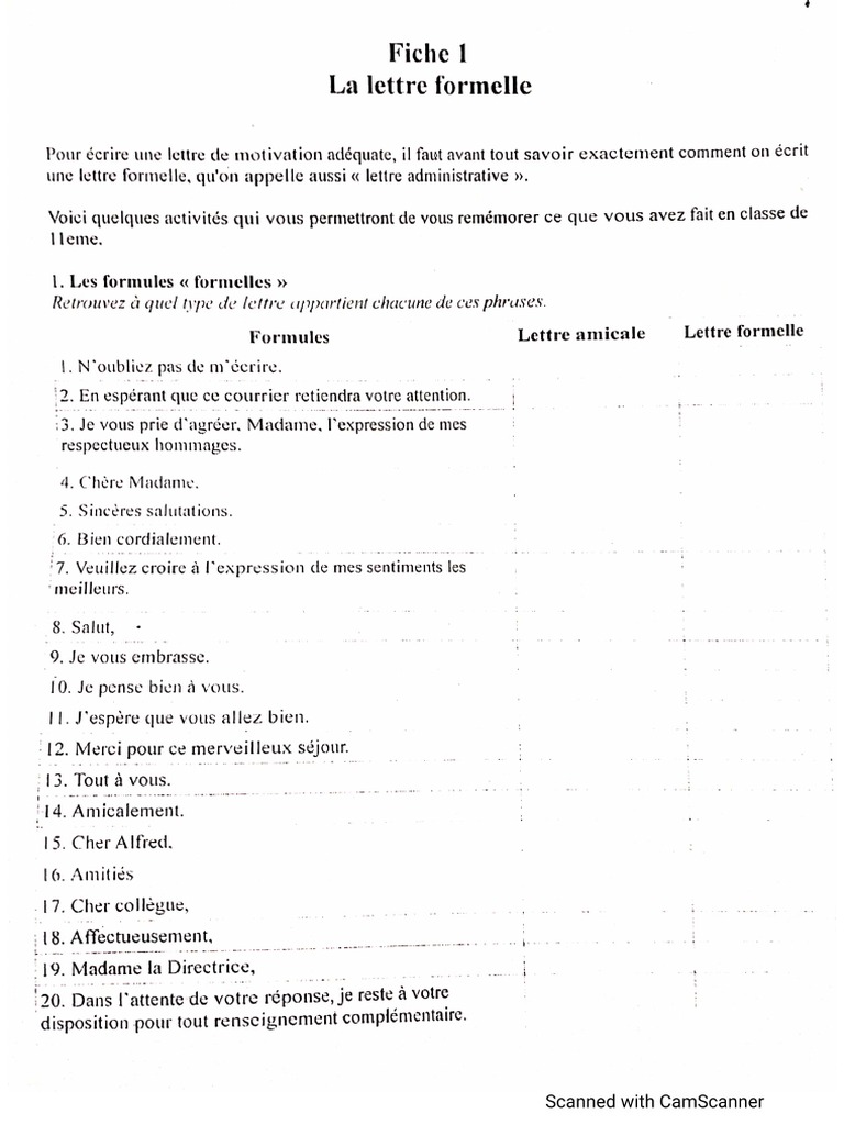 La Lettre Formelle 2 | PDF