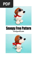 Free Mini Snoopy Crochet Pattern | PDF | Crochet | Yarn