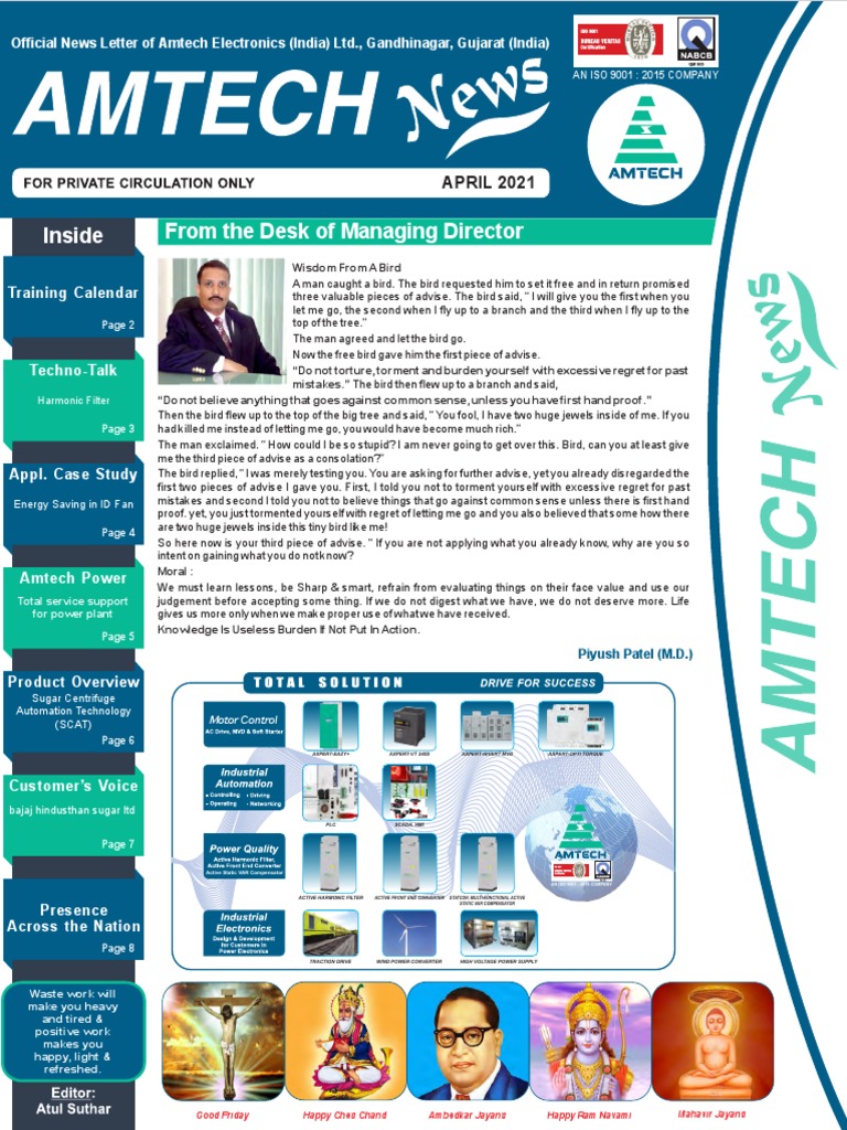 AMTECH VFD Newsletter April 2021 | Download Free PDF | Electronic Filter | Passivity (Engineering)