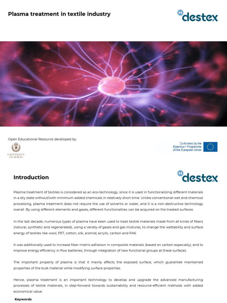 Plasma Treatment in The Textile Industry - UB | PDF | Textiles | Plasma ...