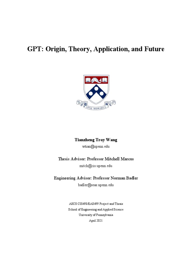 Tianzheng Troy Wang CIS498EAS499 Submission | PDF | Learning | Cybernetics