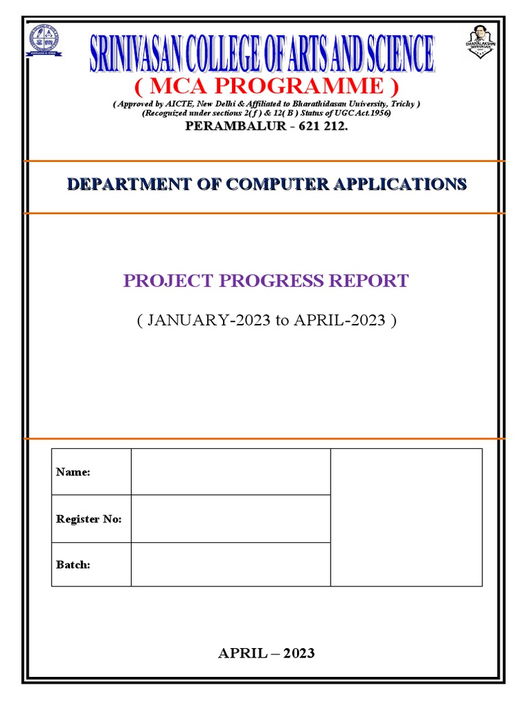 MCA Project Format and Guidelines - DEC-2022-Final | PDF | Thesis | Information Technology