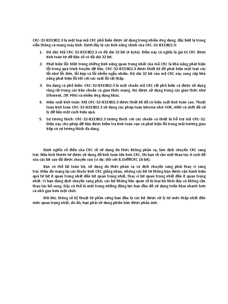 CRC 32 Ieee802.3 | PDF