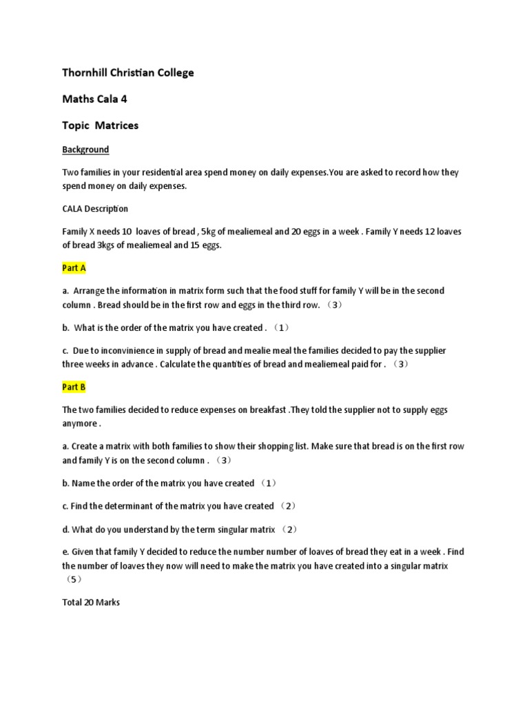 TCC Maths Cala 4 | PDF