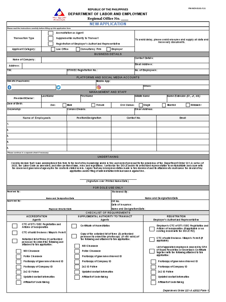 221 A Application Form New | PDF | Employment | Identity Document