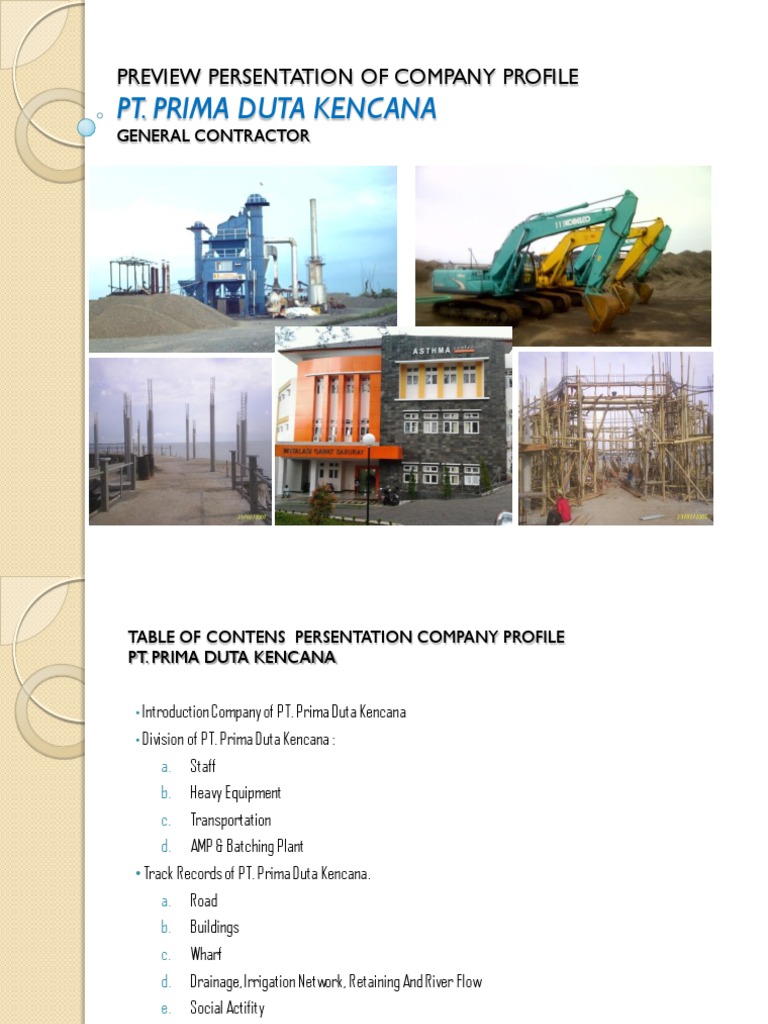 Present Company Profile Pt. Prima Duta Kencana-2 | PDF | Truck | Economies