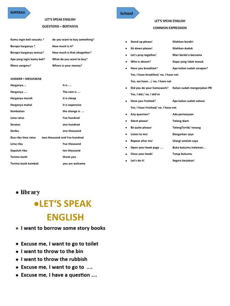Let's Speaking English | PDF