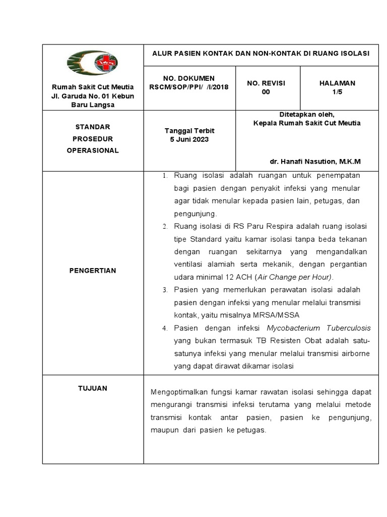 Alur Pasien Isolasi | PDF