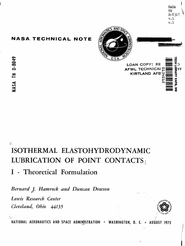 Contacts : Elastohydrodynamic | PDF