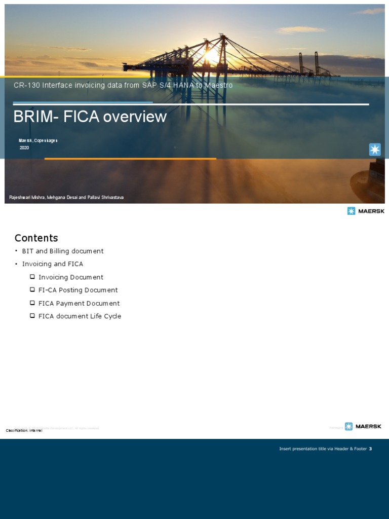 Maestro and SAP BRIM and FICA | PDF