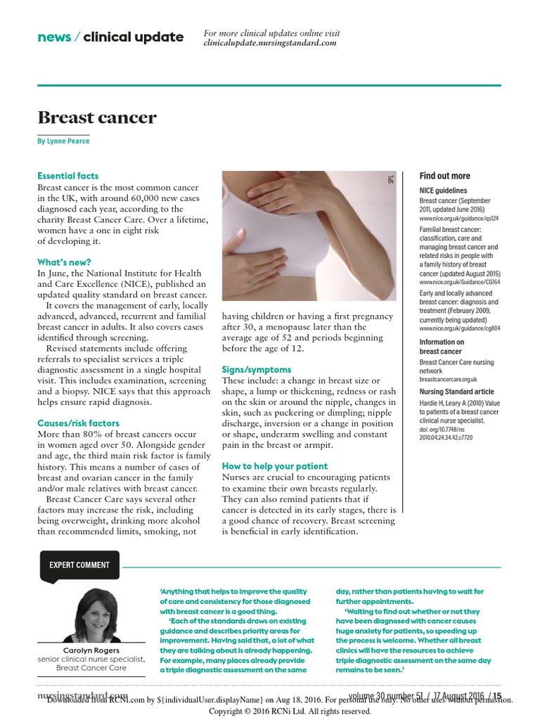 Breast Cancer Review Article | Download Free PDF | Breast Cancer | Cancer