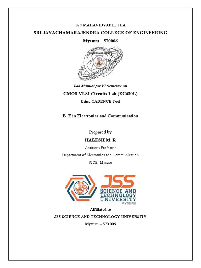 EC630L - VLSI Lab Manual Cadence | PDF | Cmos | Amplifier