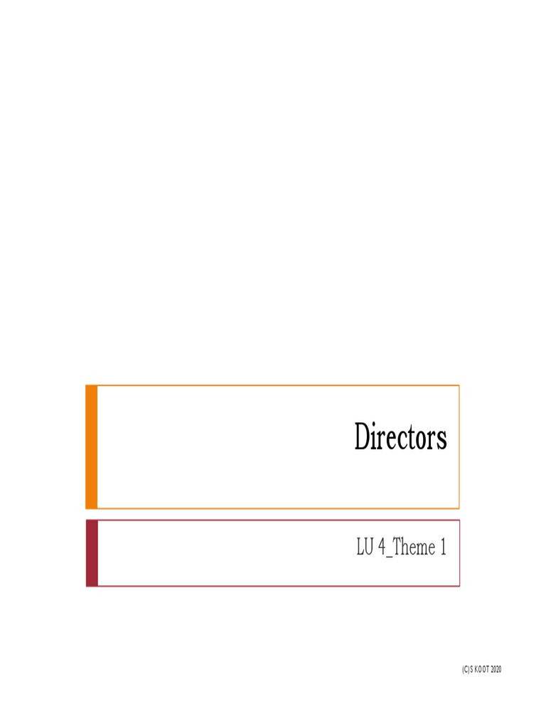 LU 4 - Theme1 - Directors - Slides For Class | PDF | Liquidation ... LU 4 - Theme1 - Directors - Slides For Class | PDF | Liquidation ...