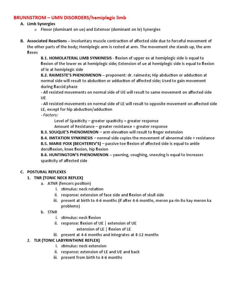 BRUNNSTROM | PDF | Anatomical Terms Of Motion | Human Anatomy
