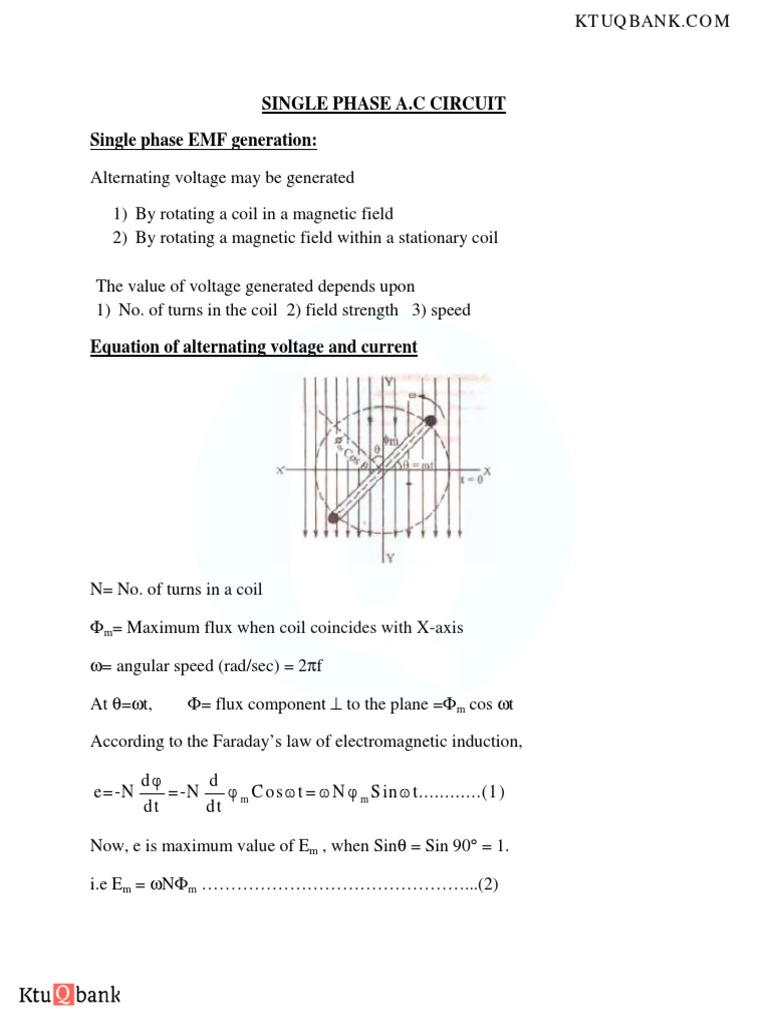Module 3 - Basic Electrical - KtuQbank | PDF | Electrical Impedance | Inductor