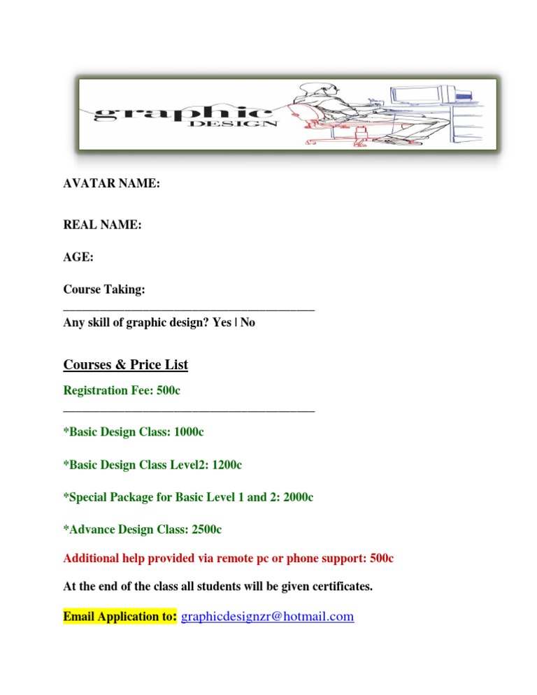 Graphic Design Course Registration Details | PDF
