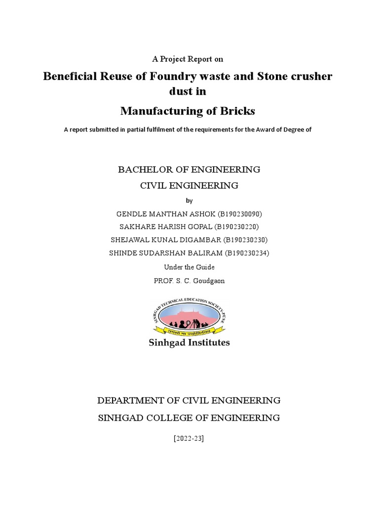End of Report | PDF | Concrete | Brick