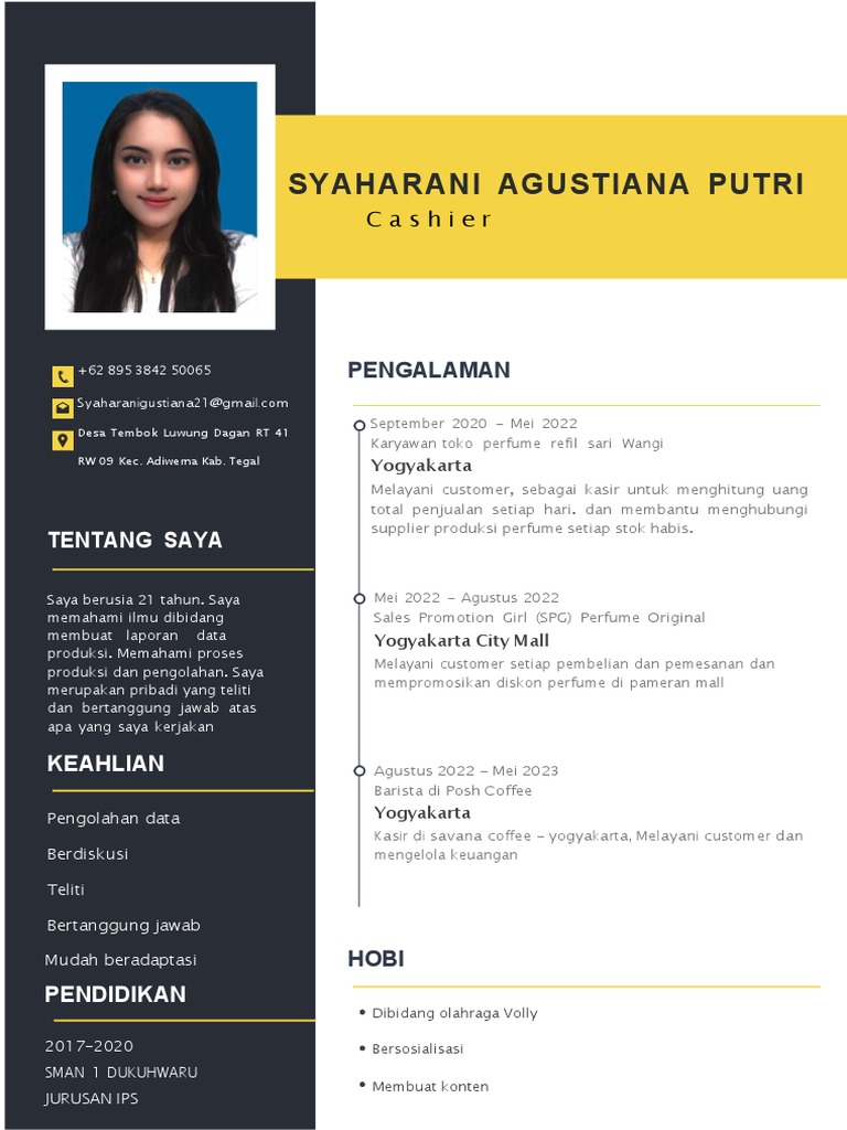 CV Syaharani Done | PDF