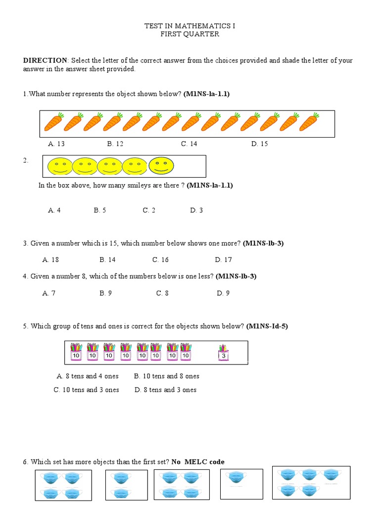 Math 1 Q1 | PDF | Mathematics | Notation