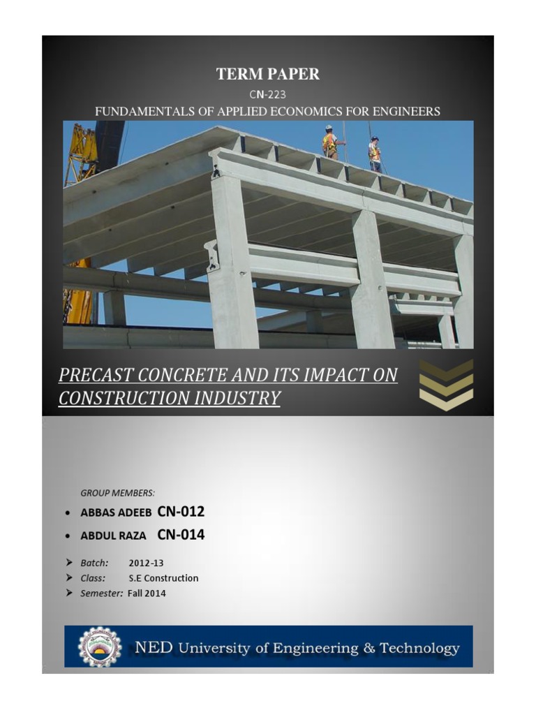 Term - Paper - Precast | PDF | Precast Concrete | Concrete