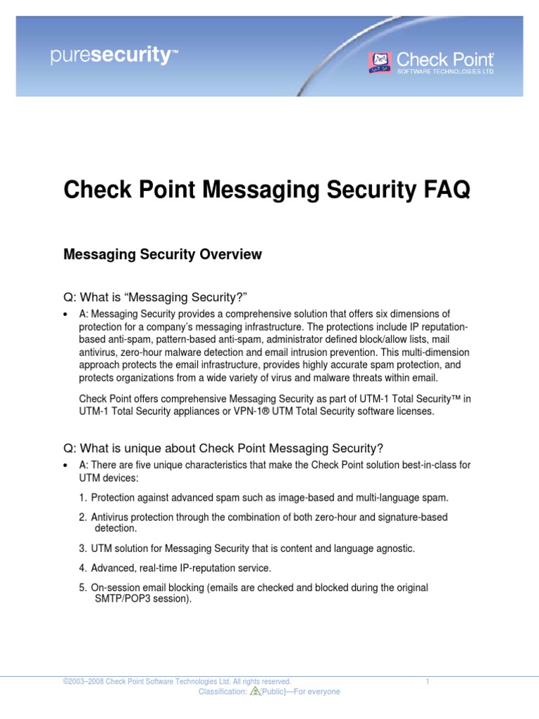 Messaging Security FAQ | PDF | Email Spam | Computer Engineering