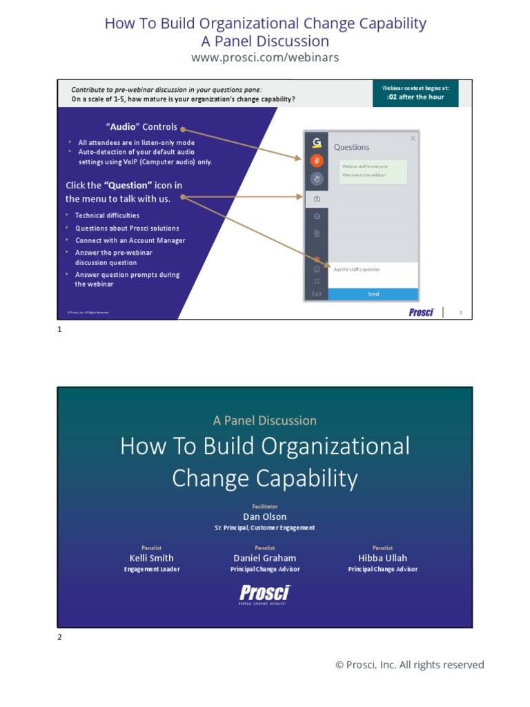 Prosci How To Build Change Capability Panel Slides 2022 | PDF | Business