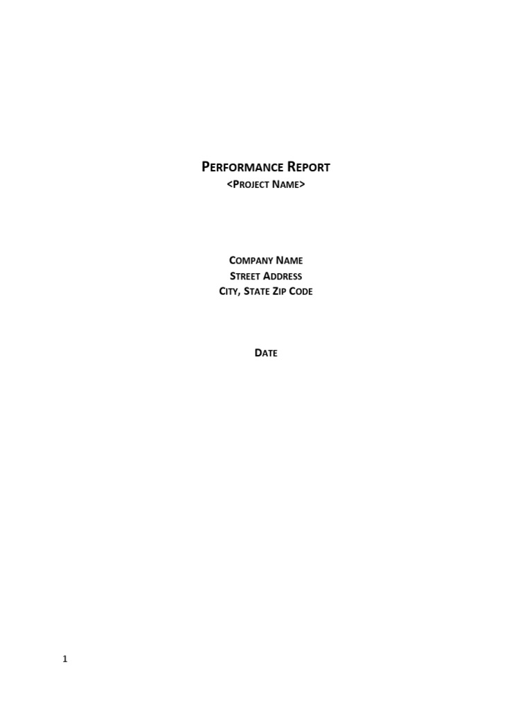 Performance Report | PDF | Risk | Risk Management