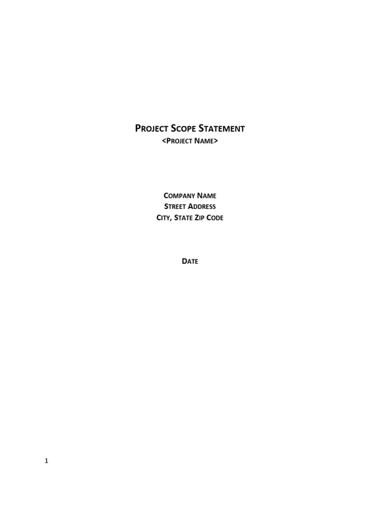 Project Scope Statement | PDF | Databases | Information Technology ...